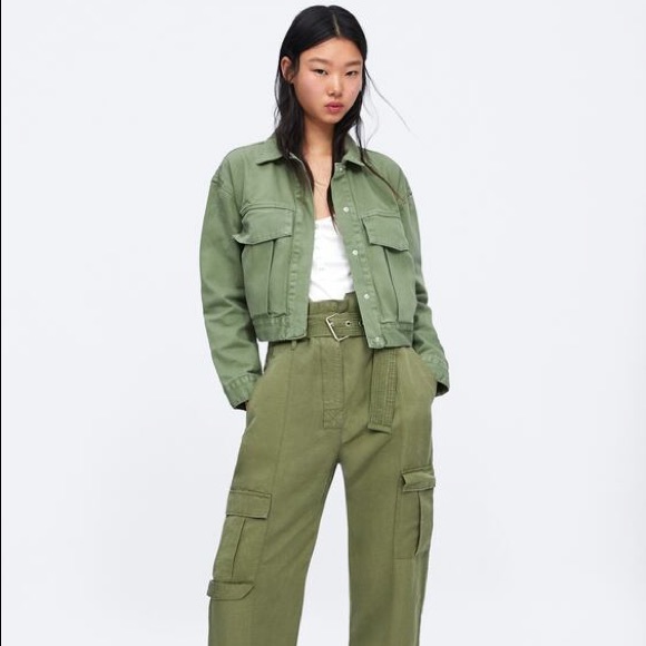 Zara | Jackets & Coats | Zara Cropped Jacket With Pockets | Poshmark